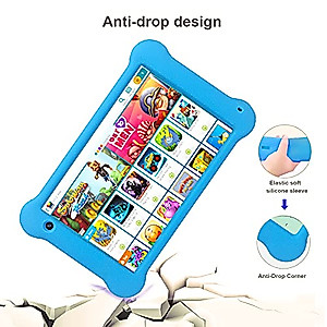 ANXONIT Kids Tablet, 7 inch WiFi Android 11 Tablet for Kid, Full HD 1920x1200 IPS Screen, 2GB RAM 32GB ROM,Kidoz Game Education Apps (Blue)