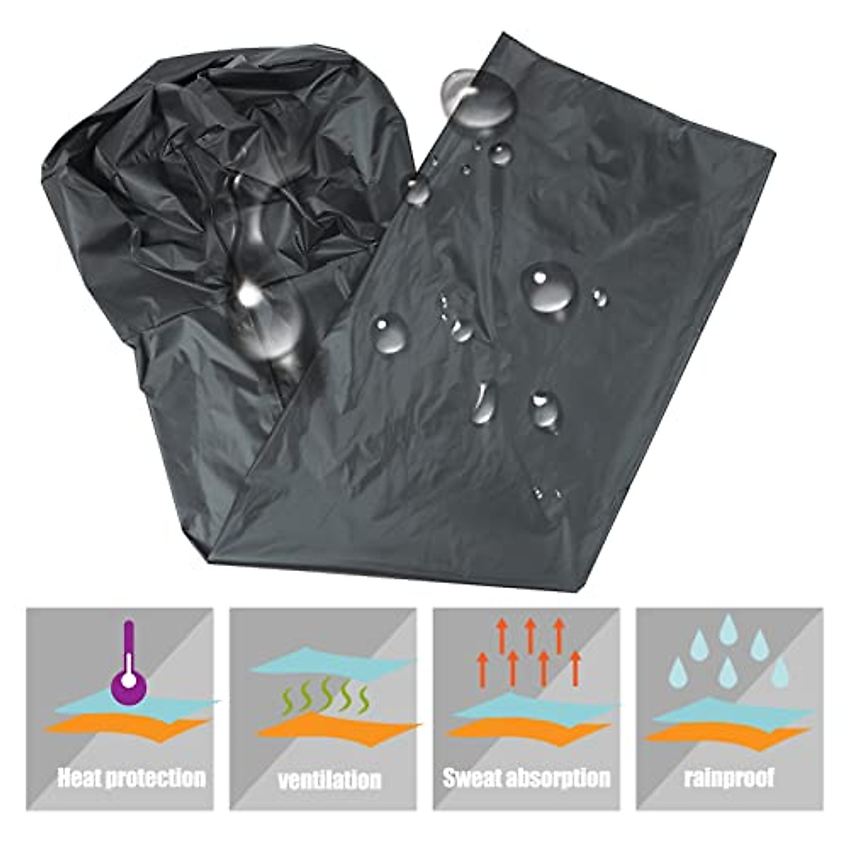 Angoily Cover Outdoor Covers Heater Standing Garden Use Oxford Resistant for Features Snow- Patio with Fabric Zipper Proof Heaters Wind-