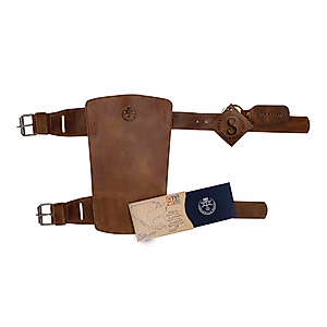 Valhalla Gear, Archery Arm Guard, Forearm Protector, Adjustable Straps, Archer Essentials, Shooting Practice, Larping, Full Grain Leather, Handmade, Bourbon Brown