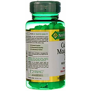 Nature's Bounty Calcium-magnesium-zinc Caplets, 200 Caplets (2 X 100 Count Bottles)