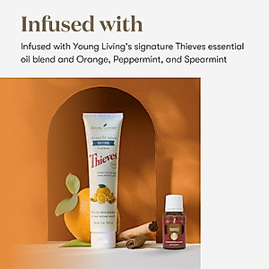 Young Living Thieves Whitening Toothpaste - Natural Oral Care for a Bright Smile - Fluoride-Free Formula - 4 oz Tube - Certified Ingredients for Fresh and Healthy Teeth