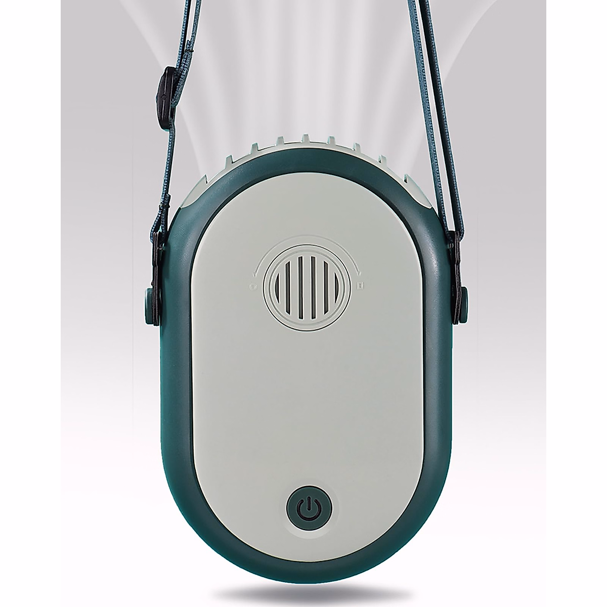 Portable Hanging Neck Fan Wearable Personal Handheld Fan Battery Operated USB Rechargeable 3 Speed Mini Handheld Air Cooling Necklace Fan for Women Eyelash Makeup Camping Outdoor (D-green)