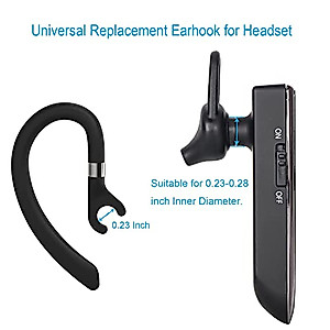 Replacement Ear Hooks for Earpiece, AMZLUV Solf Silicon Flexible Earpiece Clamp/Ear Loop Clips for Single-Ear Bluetooth Headset, Compatible with New Bee, Plantronics, and Other Brands-Set of 3 (Black)