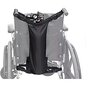 Portable Oxygen Cylinder Carrier Bag for Wheelchairs, Oxford Cloth Wheelchairs Oxygen Tank Storage Bag, Adjustable Straps Wheelchair Backrest Oxygen Tank Holder Fits Most Oxygen Cylind