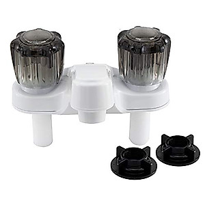 RecPro 4" RV Faucet | White | RV Bathroom Accessories | RV Bathroom Sink | Lavatory Faucet