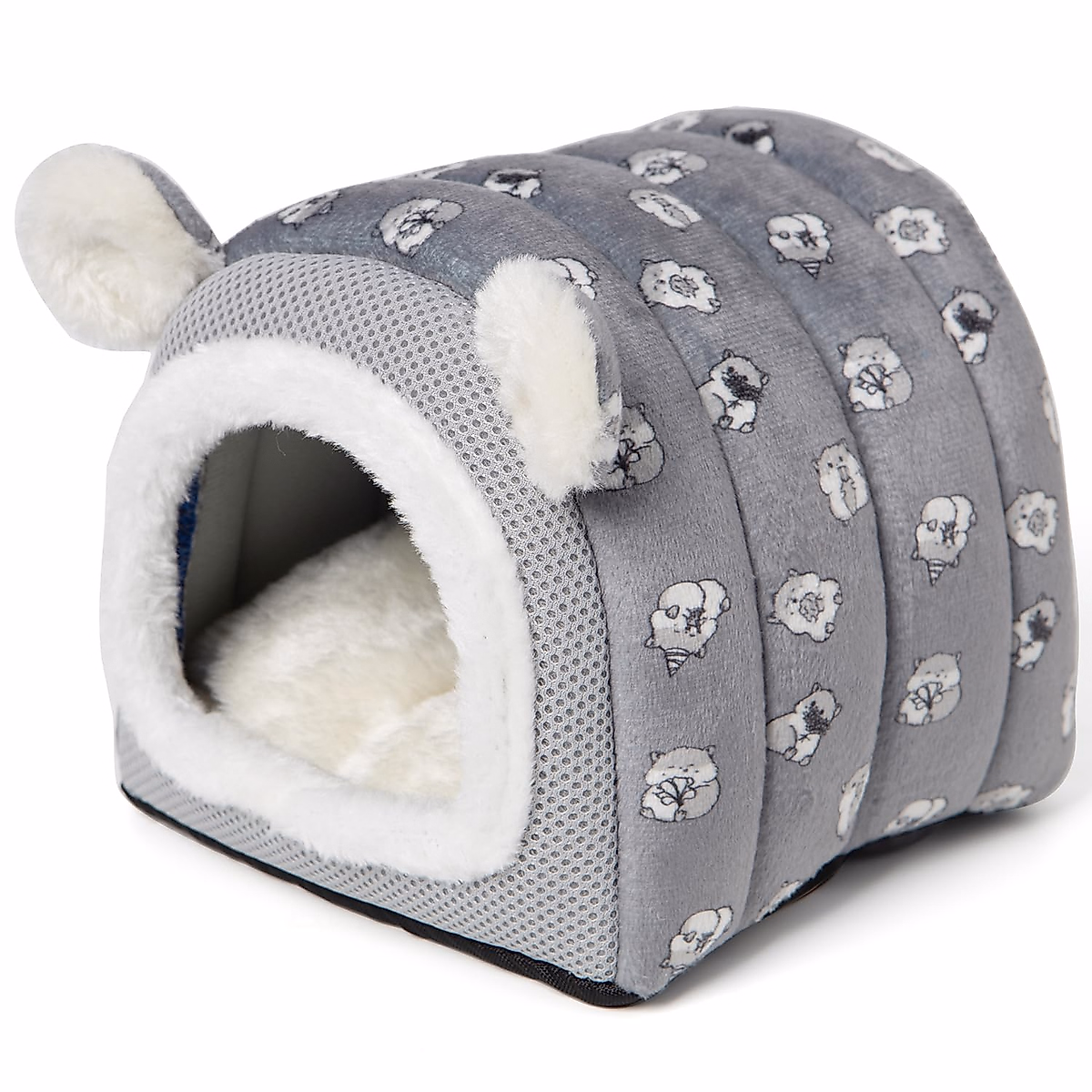 YUANST Hedgehog Bed Cave Nest Hideout, Hamster Guinea Pigs Small Animals Cage Supplies Warm House (Grey)