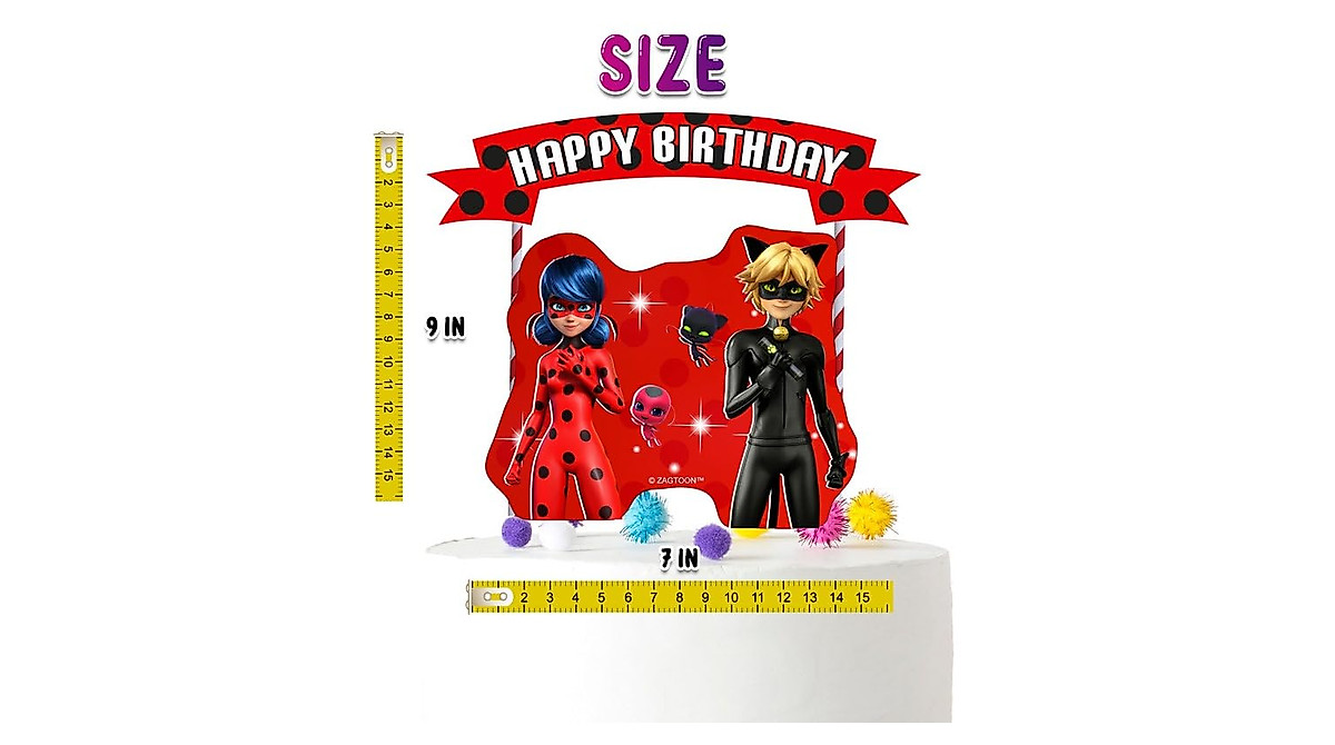 Miraculous Ladybug Cake Topper for Birthday Fun
