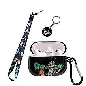 NOLEGA Fancy Funny Friendly Gestures and Unique IMD Process TPU Soft AirPods Pro 2019 Case Compatible AirPods Pro 2nd Generation Case（2022 Release） With Cartoon Lanyard Keychain AirPods Pro 1/2nd Case