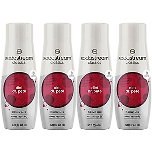 SodaStream Diet Dr Pete, 14.8 Fl Oz (Pack of 4) - Packaging May Vary