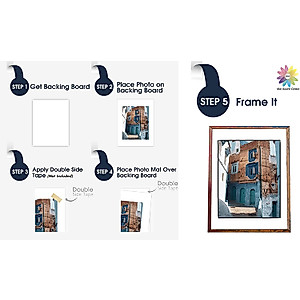 Mat Board Center, Pack of 20 5 x 7 Uncut Photo Mats, White Backing Boards - for Photos, Prints, Frames and More