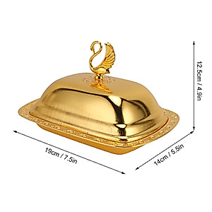 YYQTGG Gold Fruit Tray, European Style Easy To Candy Bowl for Desserts(Gold)