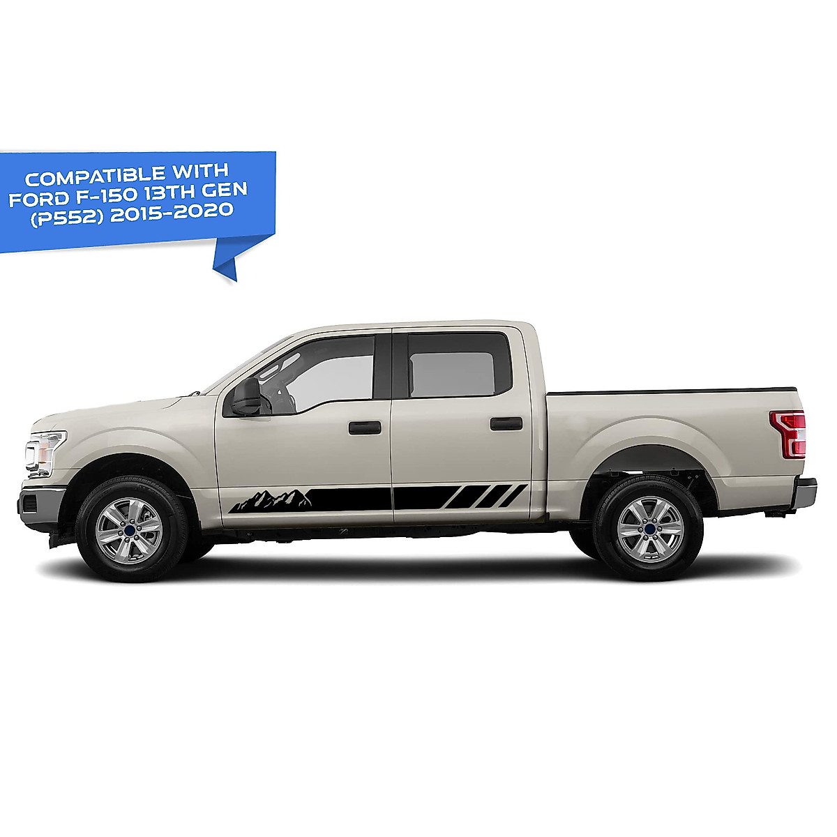 Mountain Stripes Decals Stickers Graphics Compatible with Ford F150 all Generations (2900B)