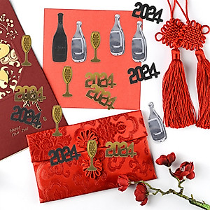 VILLCASE 3 Bags 2024 New Year Confetti Shinny 2024 New Years Eve Party Supplies Happy New Year Confetti Star Sprinkles Table Decorations for Holiday Decorations