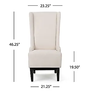 Christopher Knight Home Callie Fabric Dining Chair, Beige, 23.25" x 28.75" x 46.25"