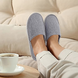 Rocutus Disposable Slippers,2 Pair Disposable Slippers Bulk Guest Slippers,Travel Portable Polyester-cotton Slippers Home Interior Slippers Hotel Special Anti-skid Shoes Cotton Trailer