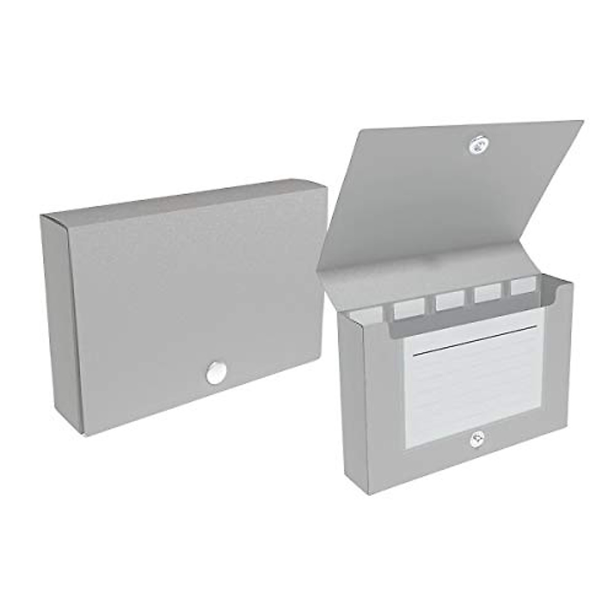 1InTheOffice Index Card Holder 3x5, Index Card Case, Assorted Colors, Holds 100 3x5 Card, (4 Pack)