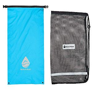 Skog Å Kust SnorkelSåk 2-in-1 Mesh Snorkel Bag with Removable Interior Waterproof Dry Bag | Blue