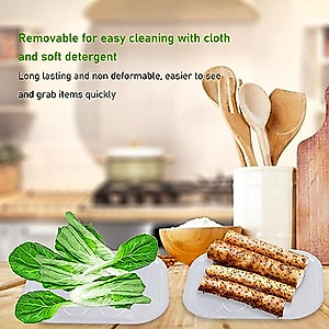 Fridge Turntable Organizer,Rectangular Lazy Susan Refrigerator Turntable Organizer 360° Rotatable Spice Rack for Cupboard Cabinets Pantry Bathroom (S)