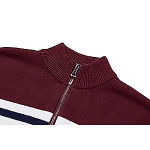 MAGNIVIT Sweatshirt for Men Regular fit Winter Thermal Warm Pullover Navy Wine Red