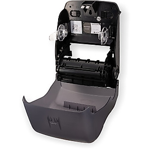 San Jamar Oceans Mechanical Towel Dispenser with Wall Mount for Public Restrooms, No Batteries Required, Translucent Black Impact-Resistant lastic