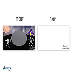 My Scratch Offs Halloween Party Spooky Skeleton DIY Make Your Own Scratch Off 20 Pack 3x4 Cards & Stickers Teacher Rewards