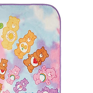 Care Bears Fleece Throw Blanket Tie Dye Throw - Cheer Friend Funshine Good Luck Soft Fleece Throw Blanket