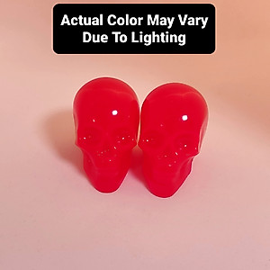 Pink Skull Cabinet Knobs/Drawer Knobs (Black Light Activated) (Set of 2)