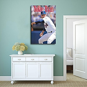 Nolan Ryan Baseball Playe74 Canvas Poster Bedroom Decor Sports Landscape Office Room Decor Gift Frame: Frame:16x24inch(40x60cm)
