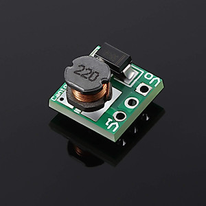 Weewooday DC-DC Step up Power Module Output Voltage 5V Boost Converter 1.5v 1.8v 2.5v 3v 3.3v 3.7v 4.2v to 5v Regulator Voltage Boost Converter Board(10 Pieces)