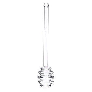 Honey Dipper Sticks Glass Honey and Syrup Dipper Stick Server for Honey Pot Jar Containers,6 inch