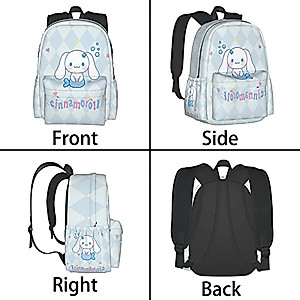 omzguhr 3PCS Anime Kids Backpack Sets, Small Lightweight High-Capacity Bookbag, 15.8inch Cute Book Bags For Girls Boys Laptop Travel