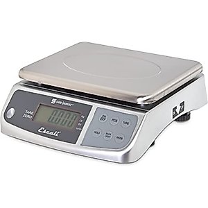 San Jamar Stainless Steel M-Series Digital Food/Kitchen Scale, 66lb Capacity, Silver