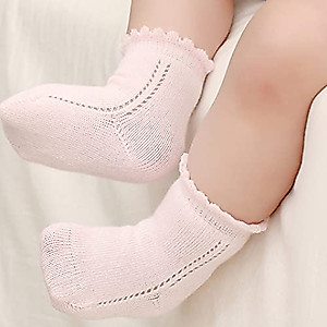 MOMSMENU Baby Socks Unisex Cotton Soft for Infant Toddlers Kids Boys Girls 0-12month 6 Pair