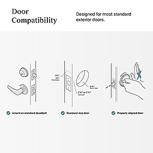 Level Home Inc. Level Lock Smart Lock Touch Edition - Smart Deadbolt for Keyless Entry Using Touch, Key Card or Smartphone, Bluetooth Lock, Compatible with Apple HomeKit, Satin Nickel
