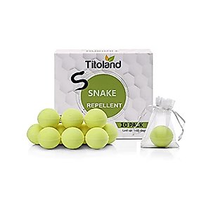 Snake Repellent for Yard Powerful, Snake Away Repellent for Outdoors Pet Safe, 10 Pack Moth Balls Snake Repellent for Copperhead, Waterproof & Sun-Proof All Natural Snake Repellent Safe for Dogs