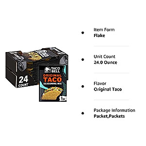 Taco Bell Original Taco Seasoning Mix (1 oz Packets (Pack of 24))