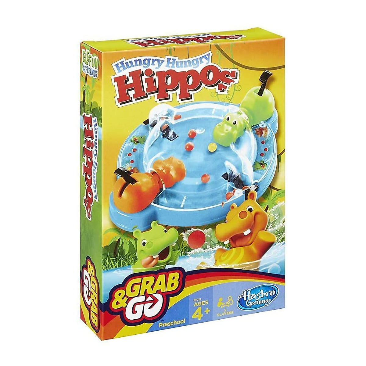 Hasbro Family Grab and Go Variety Pack Bundle: Clue, Monopoly, Connect 4 and Hungry Hungry Hippos Travel Sized Board Games (4 Items)