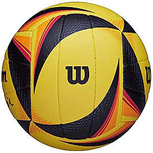 WILSON AVP OPTX Game Volleyball - Official Size, Yellow/Black