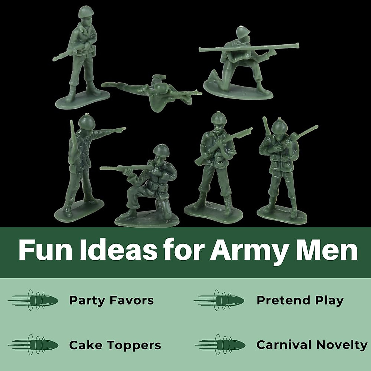 U. S. Toy Green Army Men Toy Soldiers Set, Classic Military Action Figures for Kids, Imaginative Play, Party Favors, and Collectibles – 36 Piece, Toddler Toys for 3 Years & Up