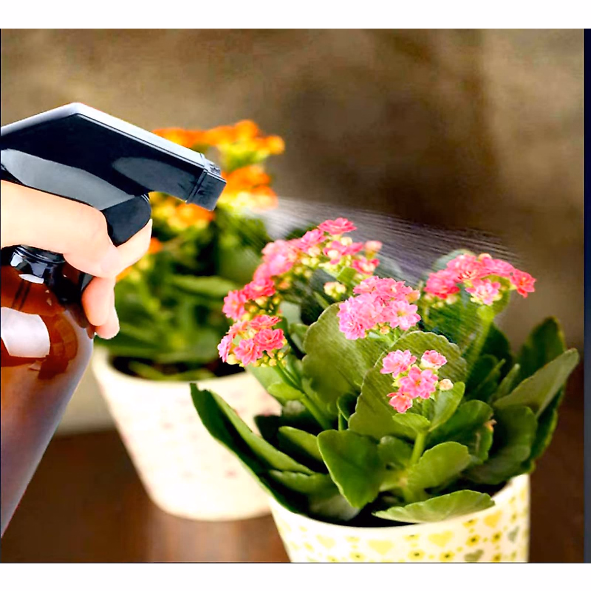 Amber Glass Spray Bottles,500ml Brown Glass Spray Bottles,Empty Amber Glass Spray Bottles With Labels - 17oz Trigger Sprayer Glass Bottles Amber Spray Bottle