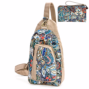 Black Butterfly Small Sling Bag Crossbody, Travel Hiking Chest Bag Daypack, Lightweight Sling Backpack (Blue-m)