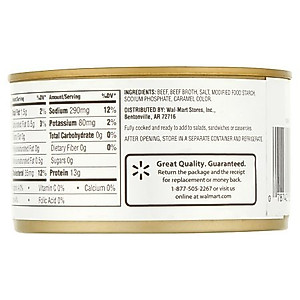 Great Value Roast Beef in Beef Broth, 12 oz (Pack of 2)