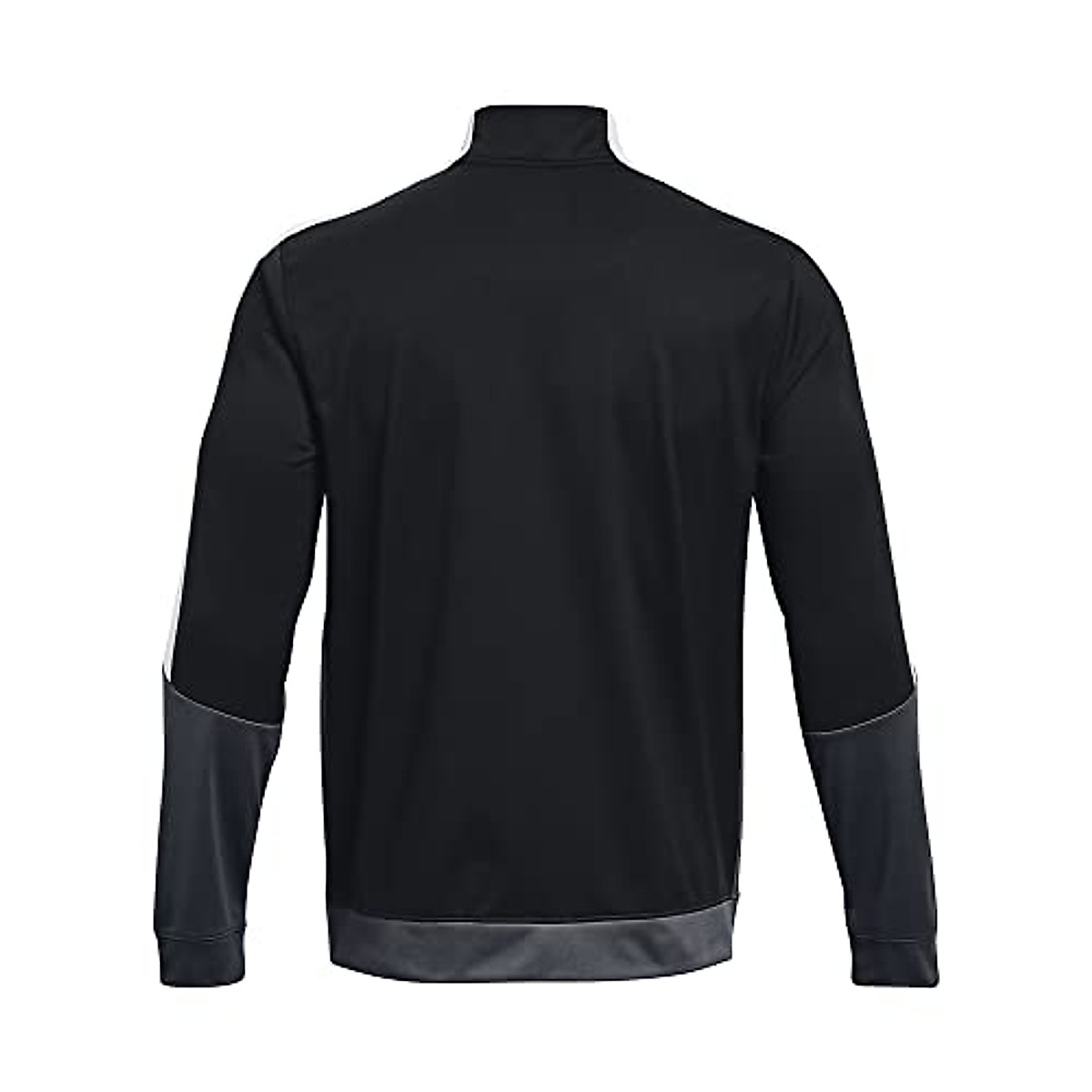Under Armour Men's Standard Tricot Fashion Jacket, (001) Black/Pitch Gray/White, Small