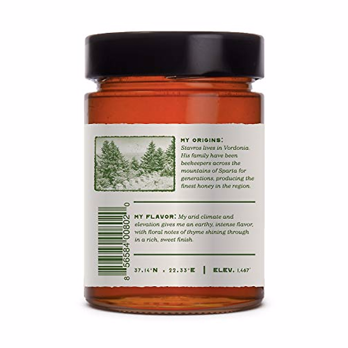 Ancient Foods Ilia Wild Forest and Thyme Honey – Greek Mountain Honey, Raw, Unfiltered Pine Honey from Vordonia, Greece (16oz)
