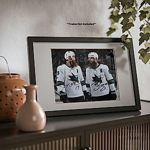 Ikonic Fotohaus Joe Thornton Brent Burns Signed Photo Autograph Print Wall Art Home Decor