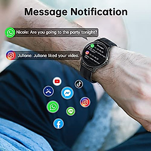 Smart Watches for Men (Answer/Make Call) 100 Sport Modes Fitness Tracker Heart Rate Blood Oxygen Sleep Monitor IP68 Waterproof Fitness Watch Activity Tracker and Smartwatches iPhone Android Compatible