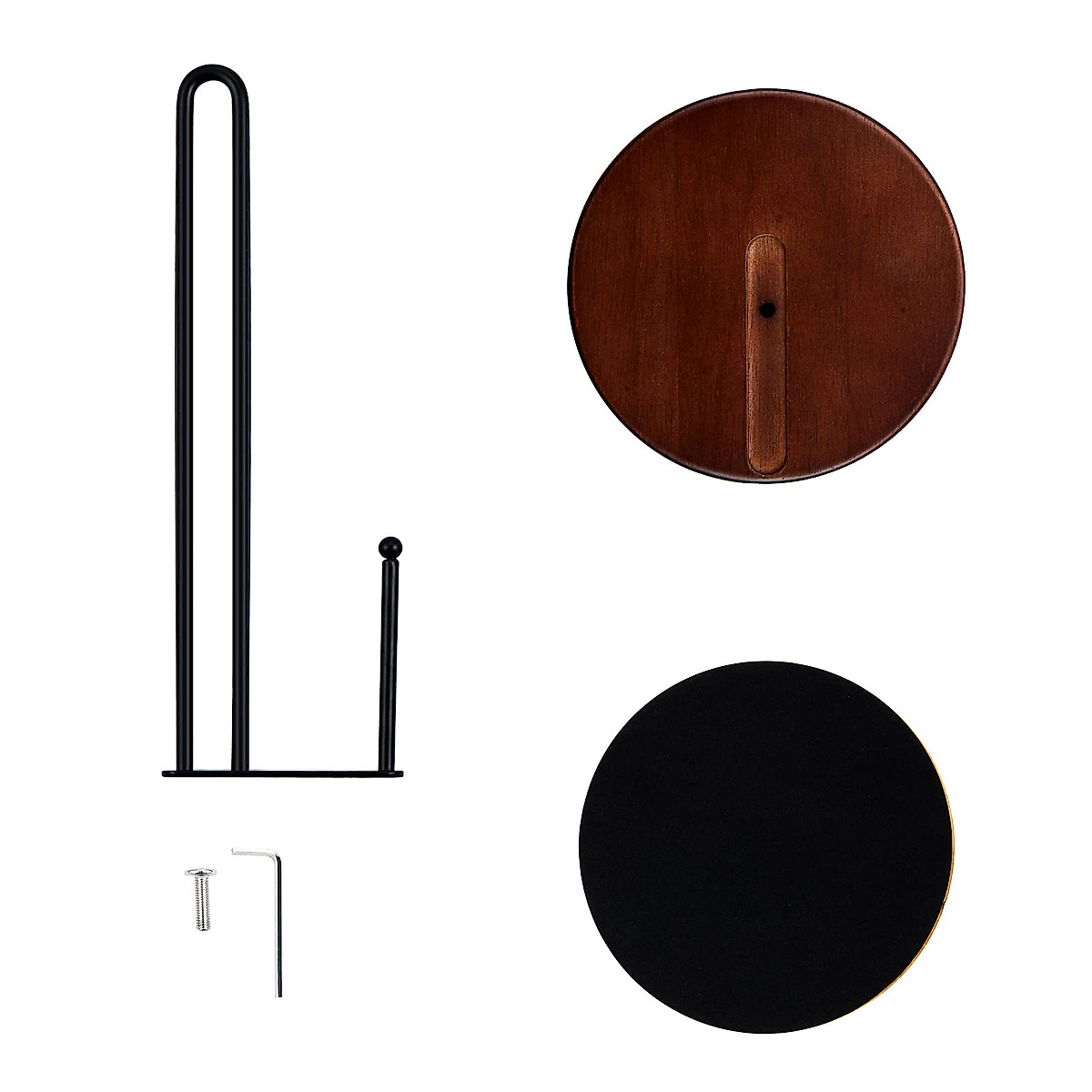 Paper Towel Holder, Paper Towel Holder Countertop, Farmhouse Paper Towel Holder Stand with Real Wood Base, Paper Towel Holders for Kitchen Dining Table Home Decor