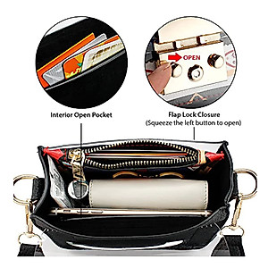 mothgel Women Mini Transparent PVC Plastic Crossbody Summer Durable Shoulder Bag (Black)