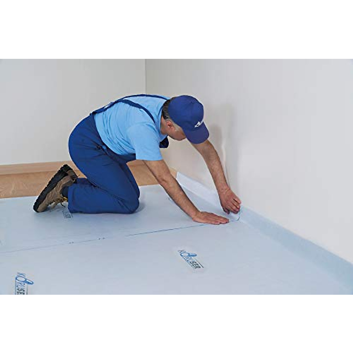 KORUSER Temporary Floor Protection 36’’ x 100’ - Anti Slip, Easily Applied Save Your Time - 100% Paint Proof – Reusable Material,Coverage of 300 sqft!