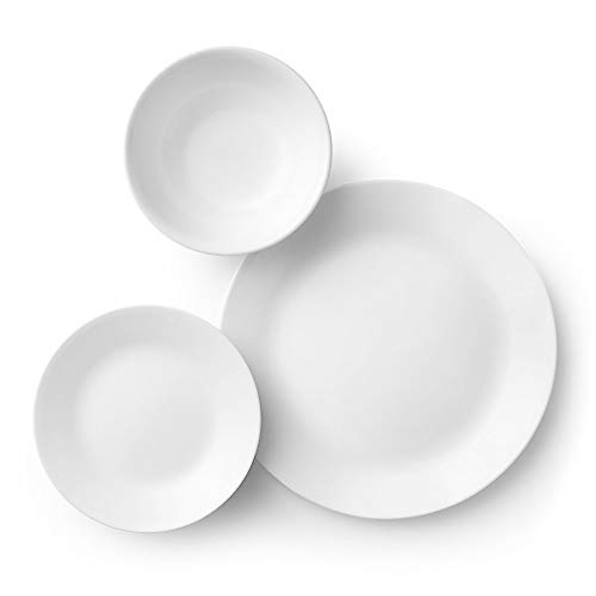 Corelle Livingware 18-Piece Dinnerware Set, Winter Frost White, Service for 6 (1088609)